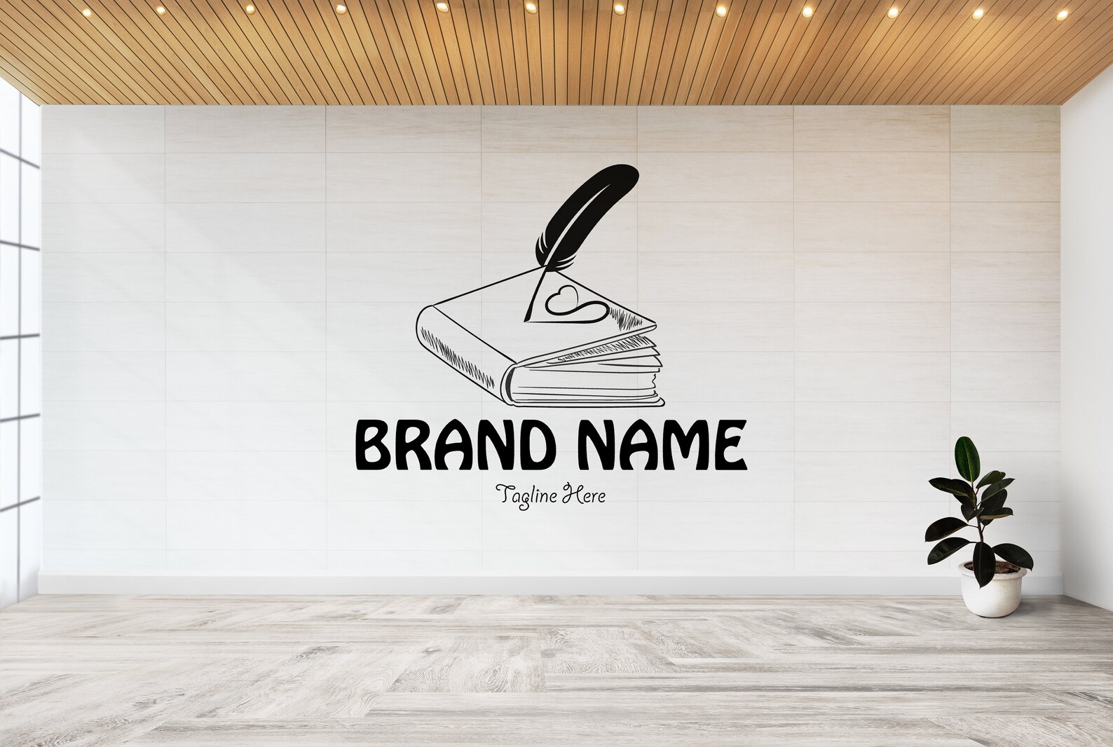 Book Logo Design / Book Shop / Editable Book Store Logo / Book Branding ...