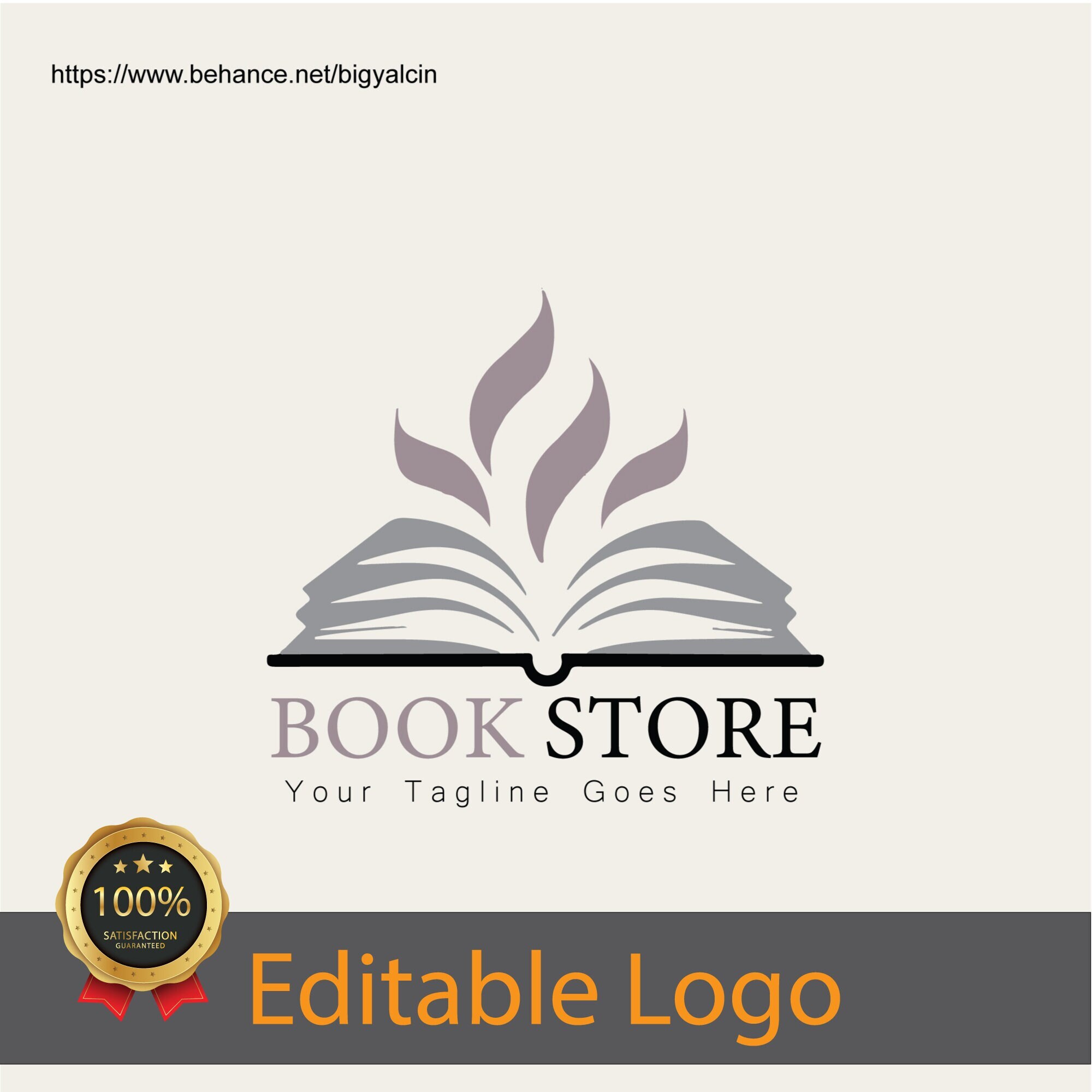 Custom Book Logo Tailored for Book Lovers and Bookstores / Literary ...