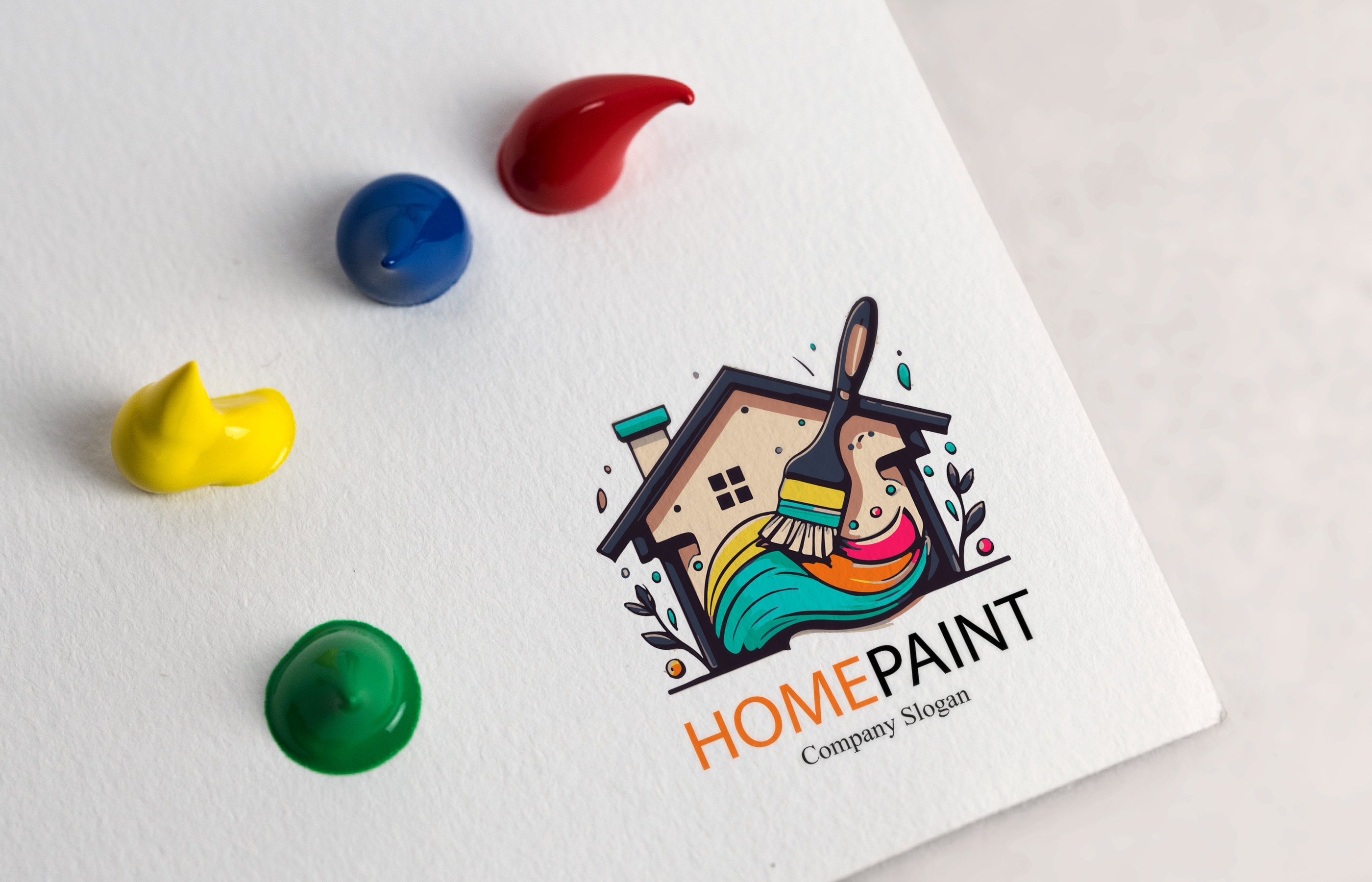 Painting Company Logo / Decorator Logo Design / Paint Brush Logo ...