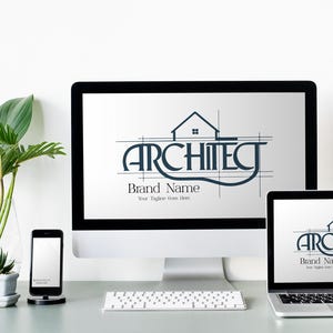 Unique Architect Logo Design / Interior Design Logo for Architecture ...