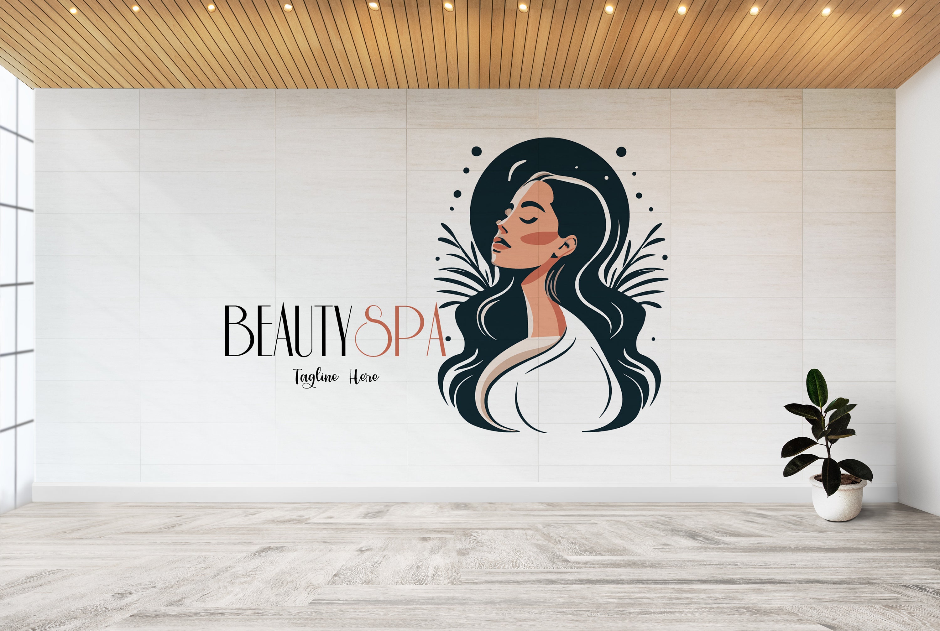 Modern Beauty Salon Logo Design: Custom Spa Brand Identity (AI, PDF ...