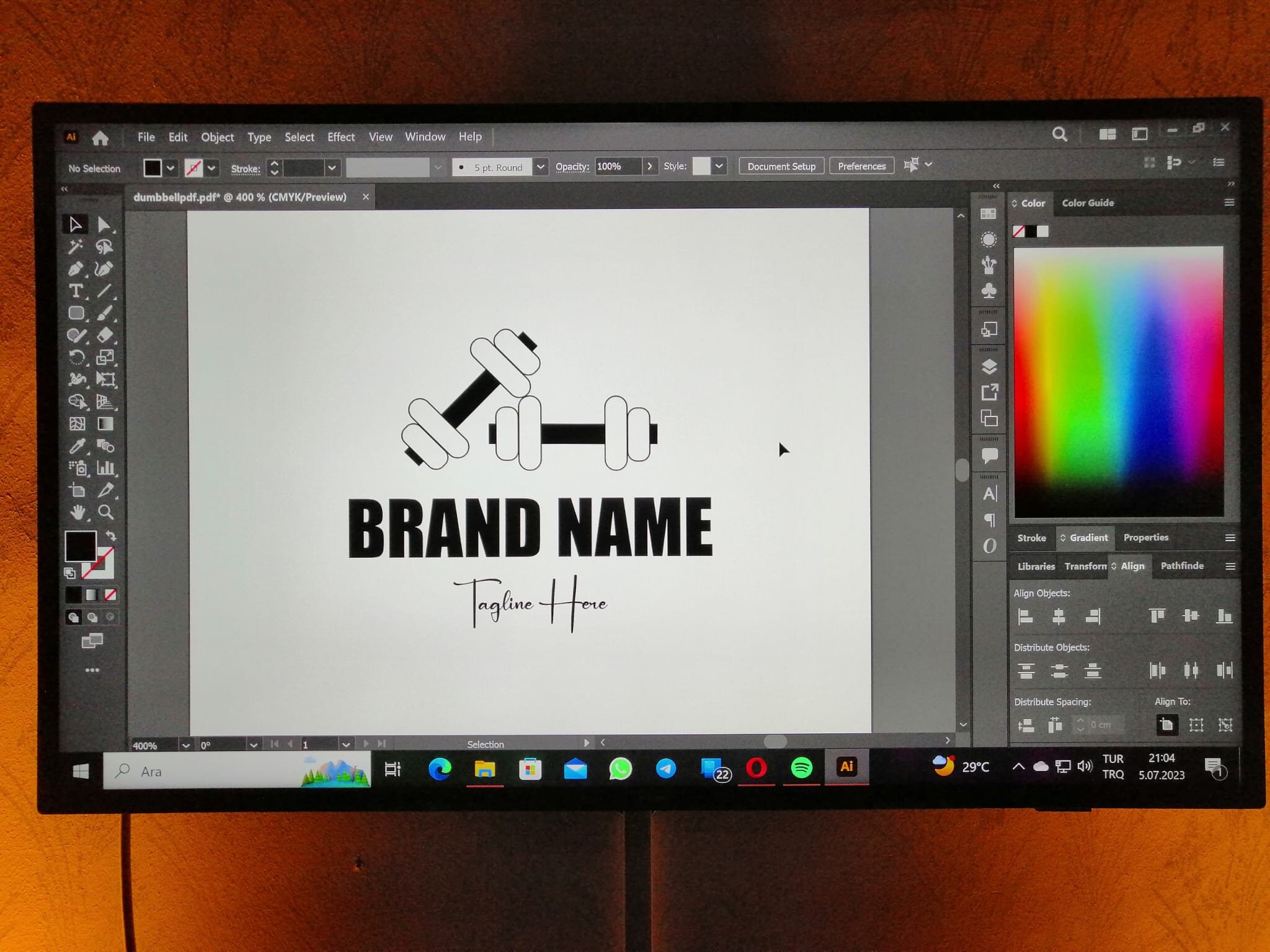 Fitness Logo / Personal Trainer Logo / Dumbbell Logo / Body Builder ...