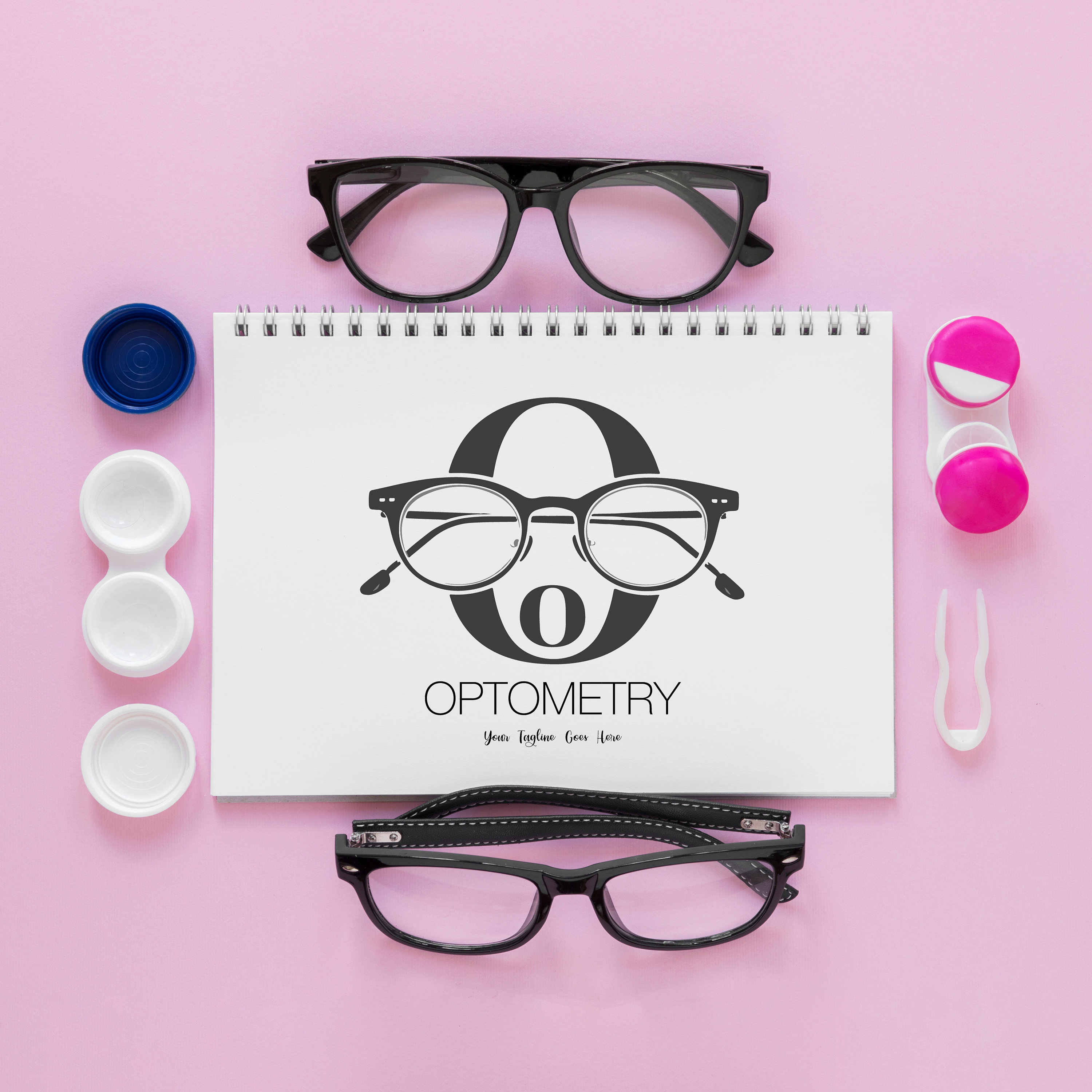 Stylish Eyeglasses Logo Design / Optical Logo / Custom Optician Logo ...