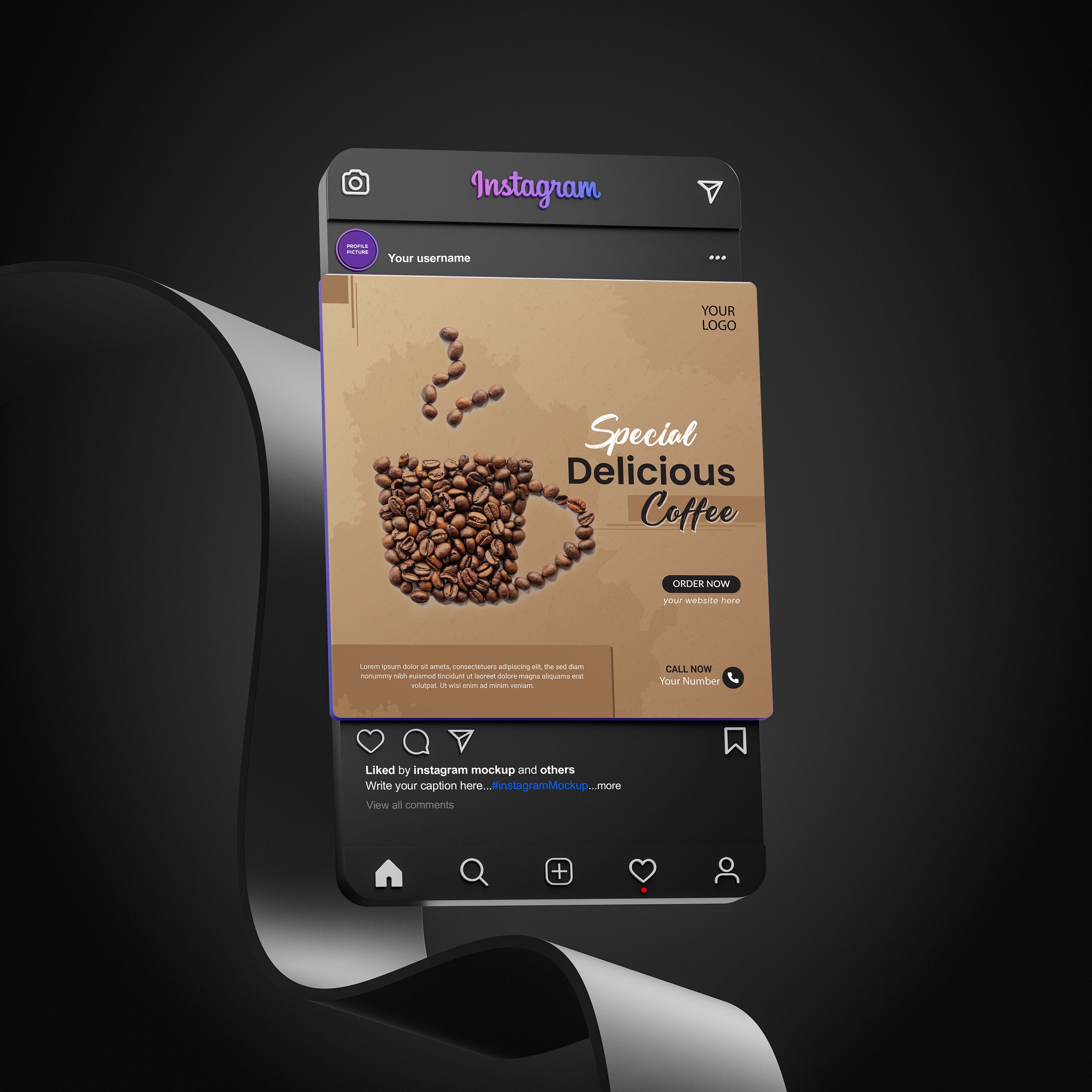 Diy Cafe Restaurant Flyer / Cafe Flyer Design / Coffee Instagram Post ...