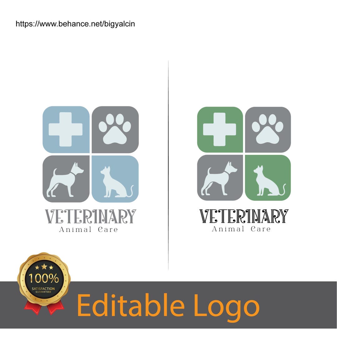 Unique Veterinary Logo Kit - Eye-catching Animal Care Branding / Vet ...
