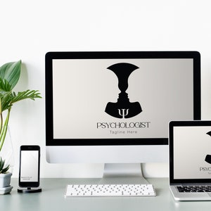 Modern Psychologist Logo Badge - Personalized Mental Health Brand ...