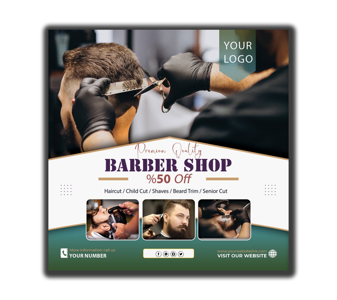 Barber Flyer Design / Barber Shop Flyer Template / Haircut Social Media ...