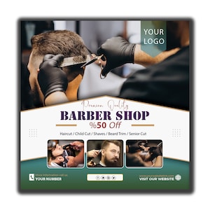Barber Flyer Design / Barber Shop Flyer Template / Haircut Social Media ...