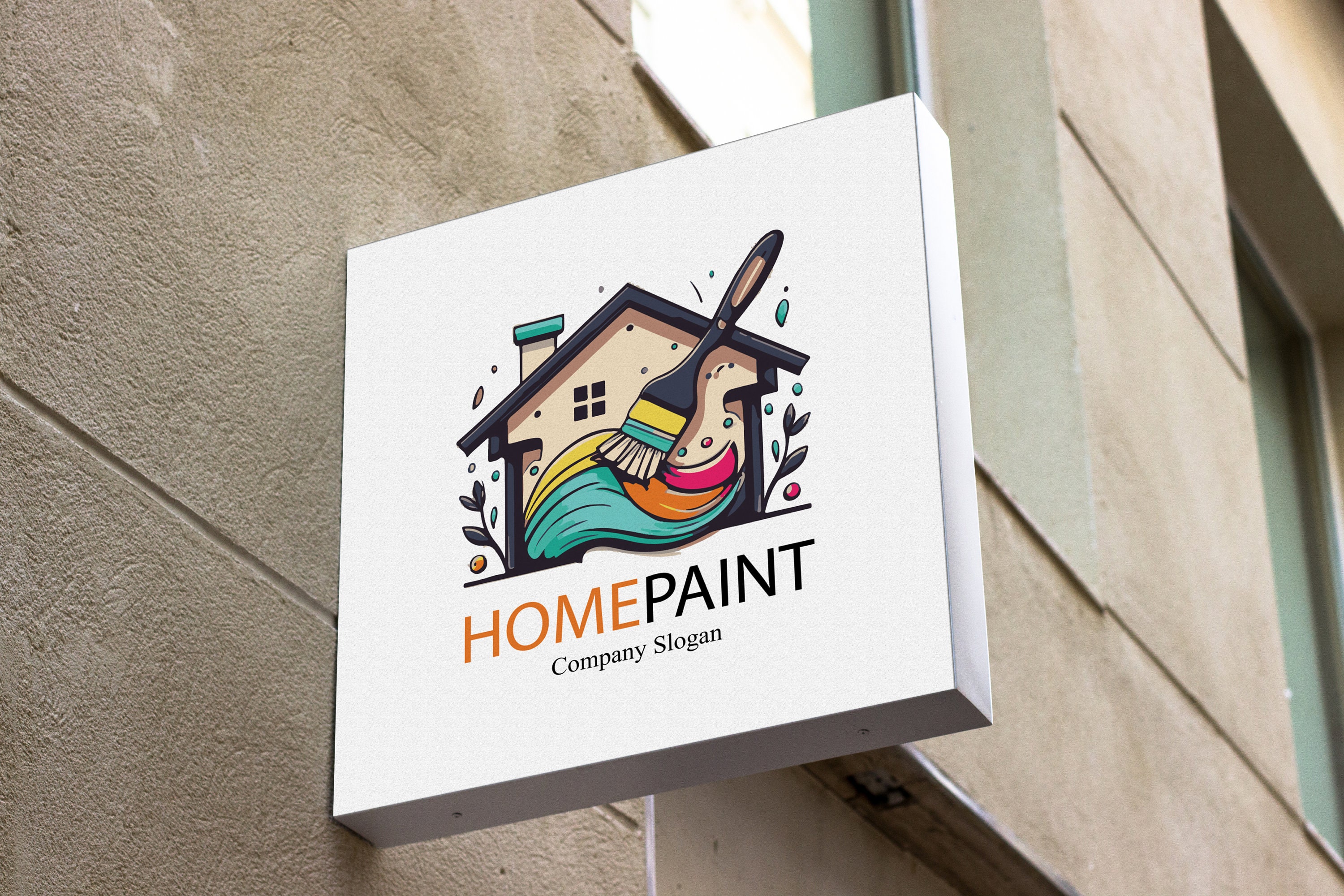 Painting Company Logo / Decorator Logo Design / Paint Brush Logo ...