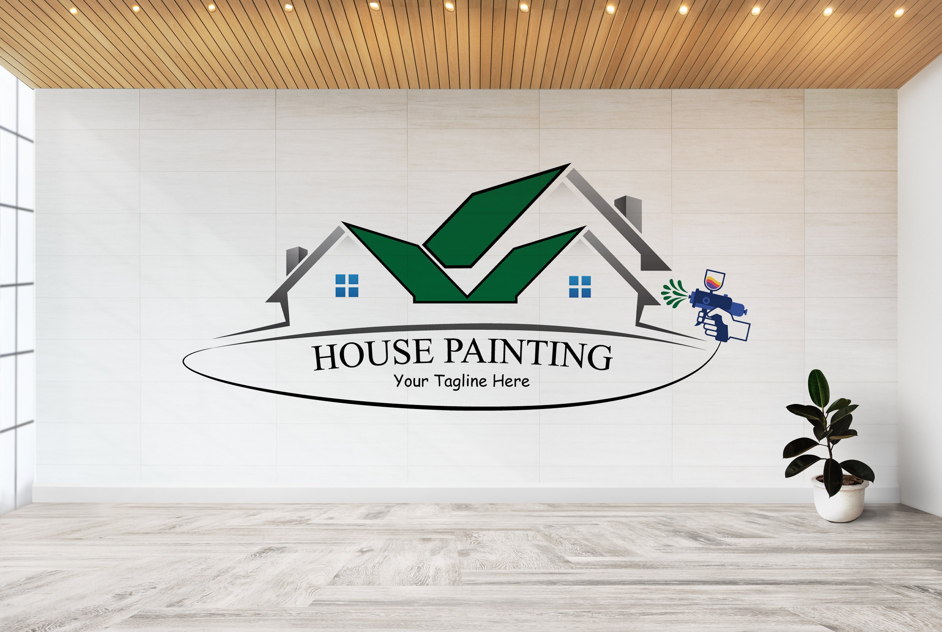 House Painting Logo / Interior & Exterior / Painting Services / Paint ...