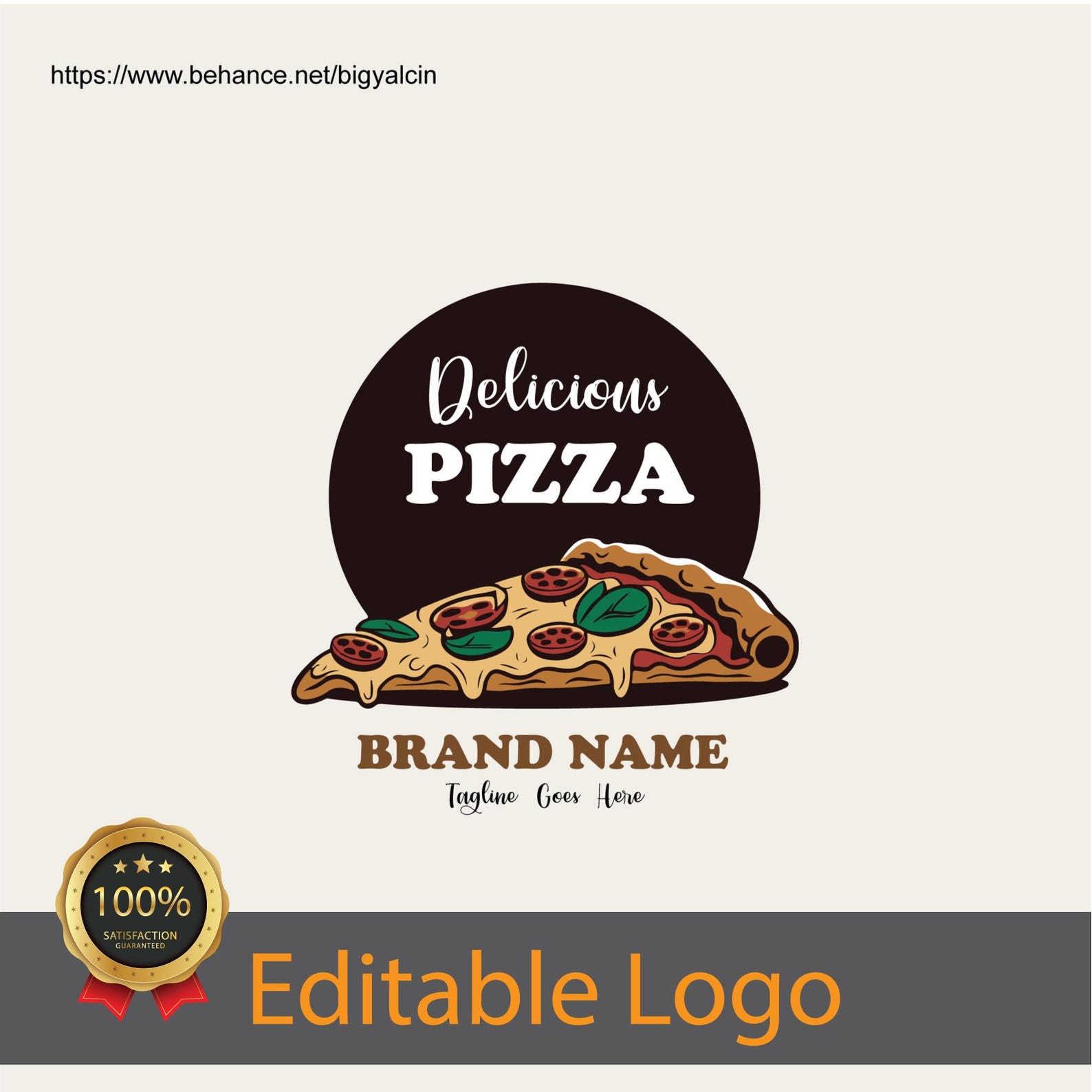 Unique Pizza Restaurant Logo Design: Editable AI, JPG, PDF (digital ...