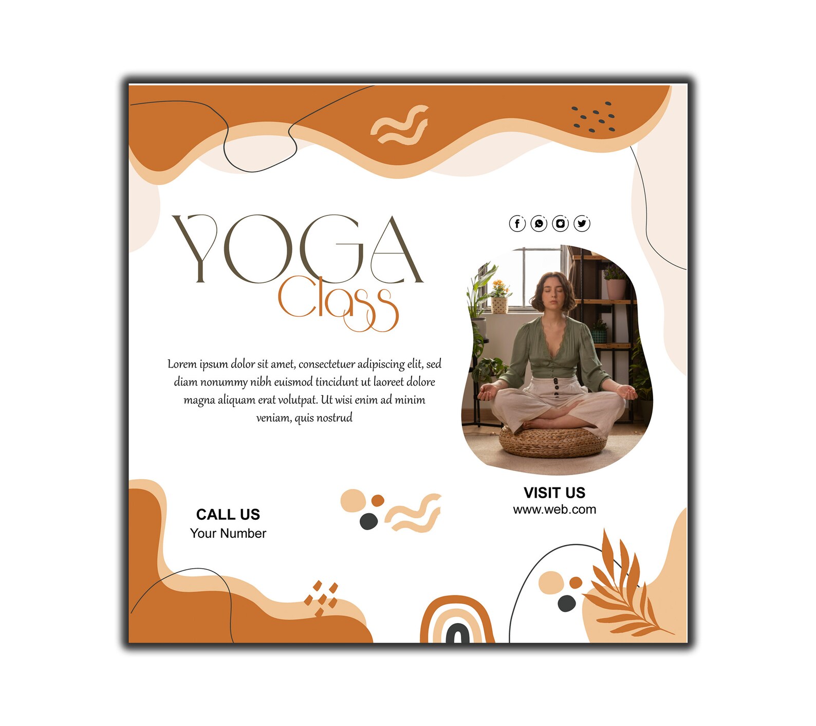 Colorful Yoga Flyer for Zen Workouts and Relaxation / Unique Yoga ...