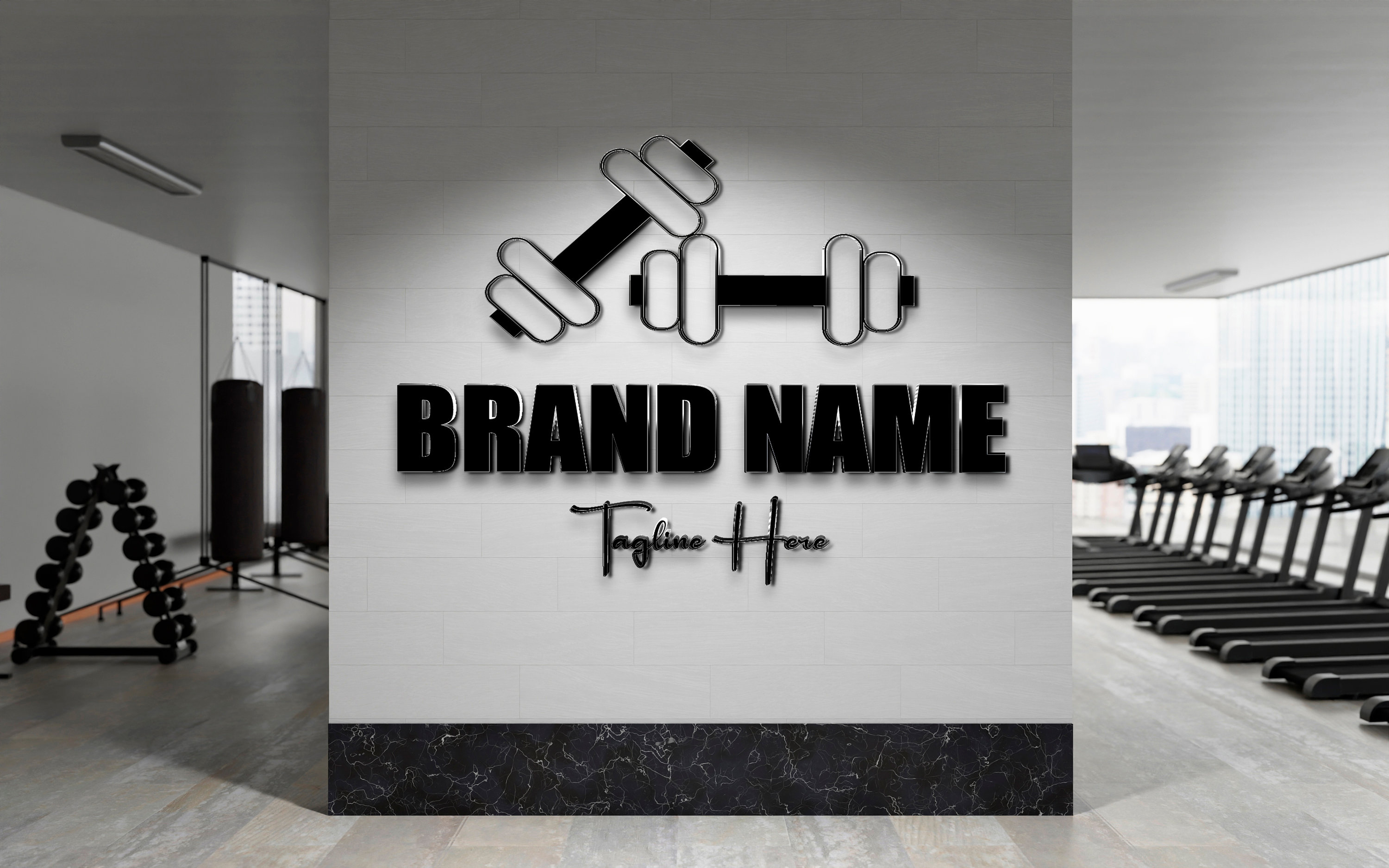 Fitness Logo / Personal Trainer Logo / Dumbbell Logo / Body Builder ...