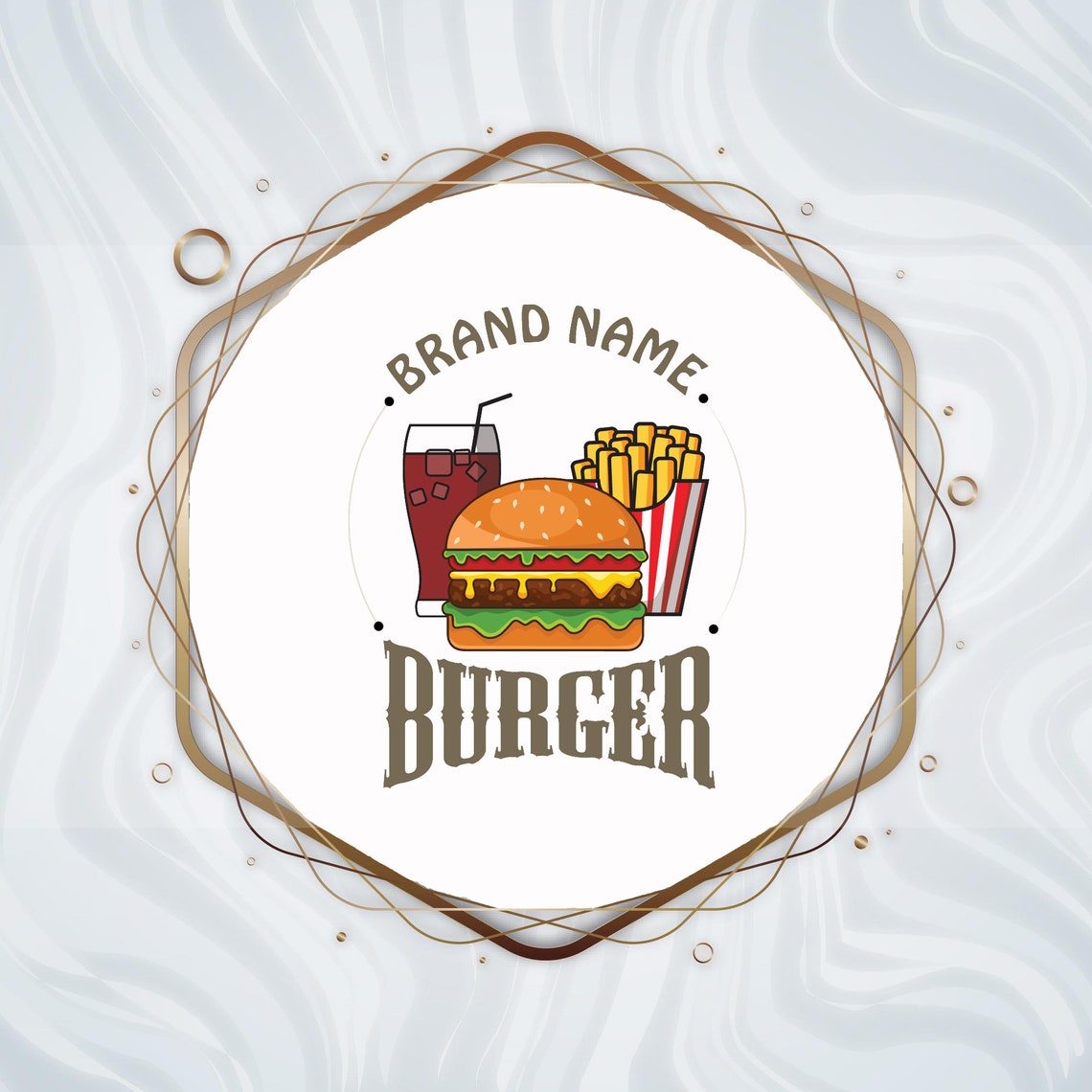 Burger Logo Design / Burger Shop Logo / Editable Fast Food - Etsy