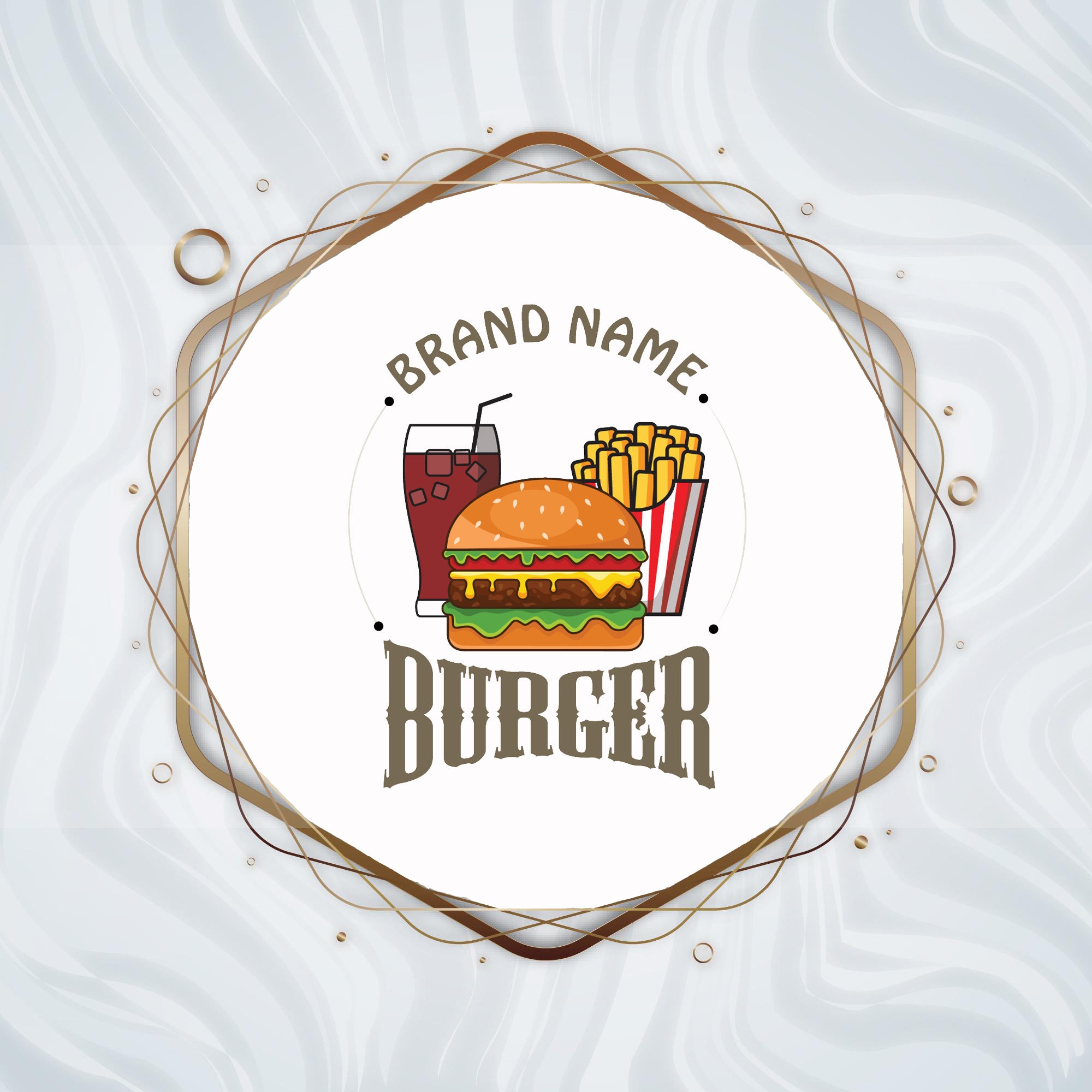 Burger Logo Design / Burger Shop Logo / Editable Fast Food Logo ...