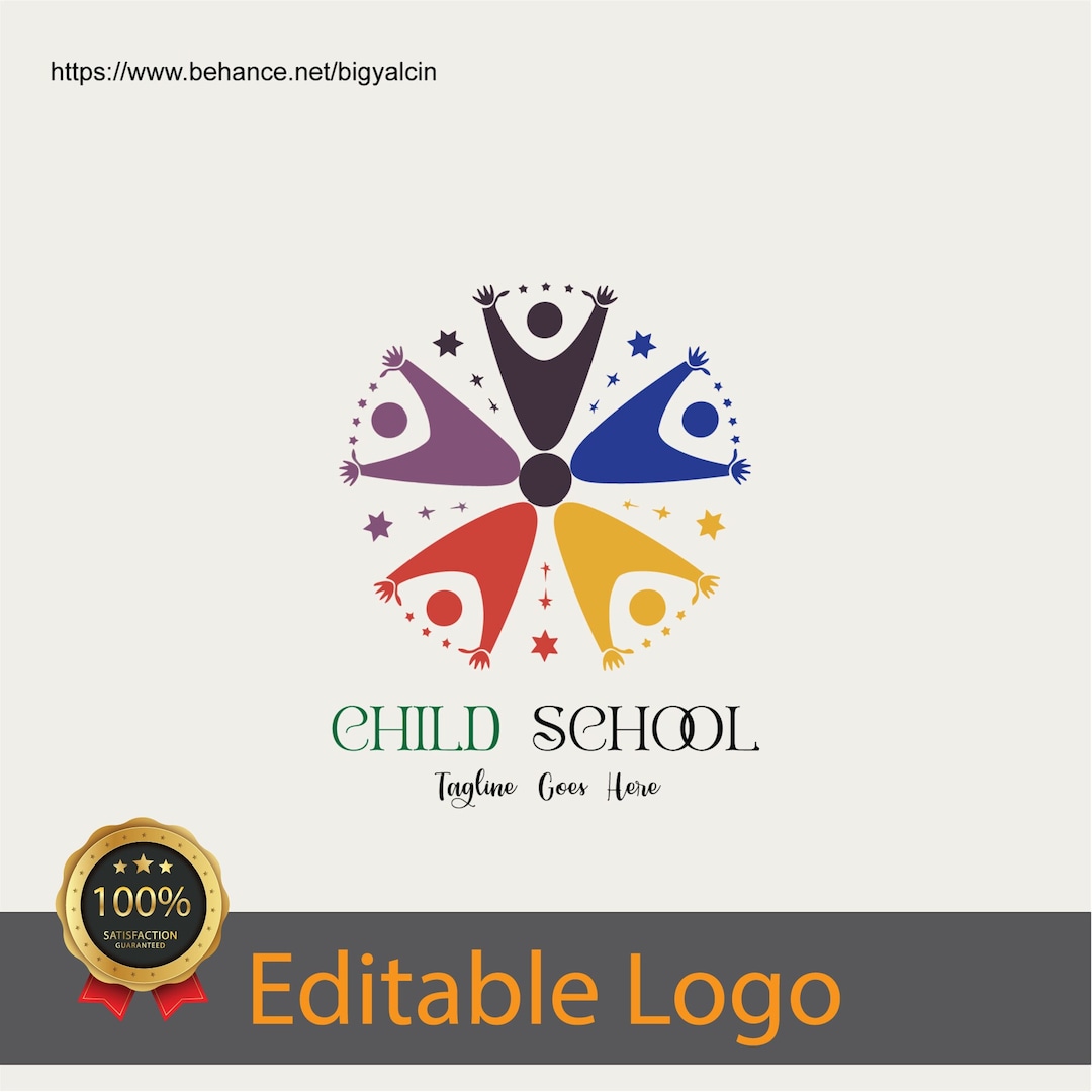 Personalized Kindergarten Logo Design - Cheerful and Vibrant Style ...