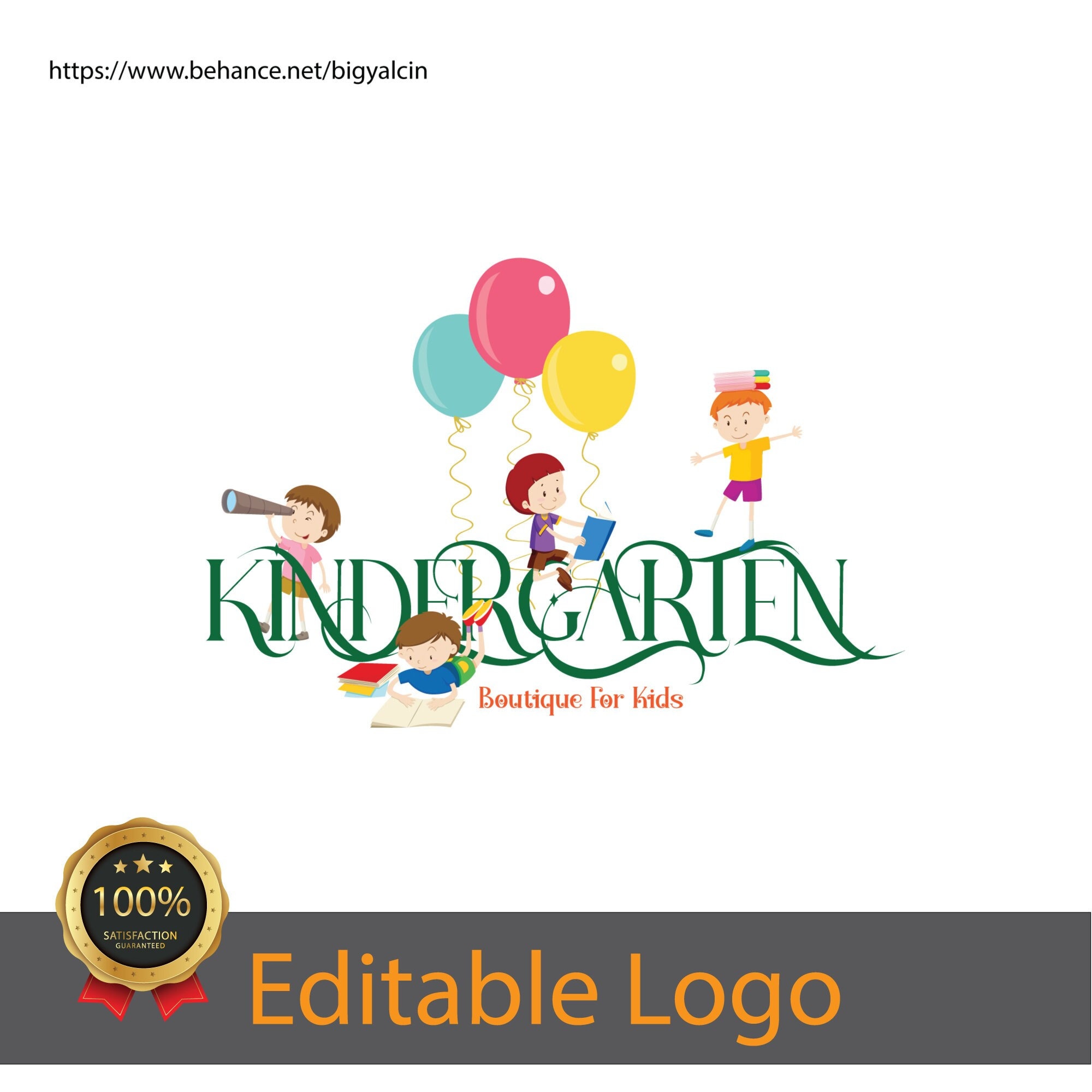 Kindergarten Logo Design / Preschool Logo / Kids Logo Template ...