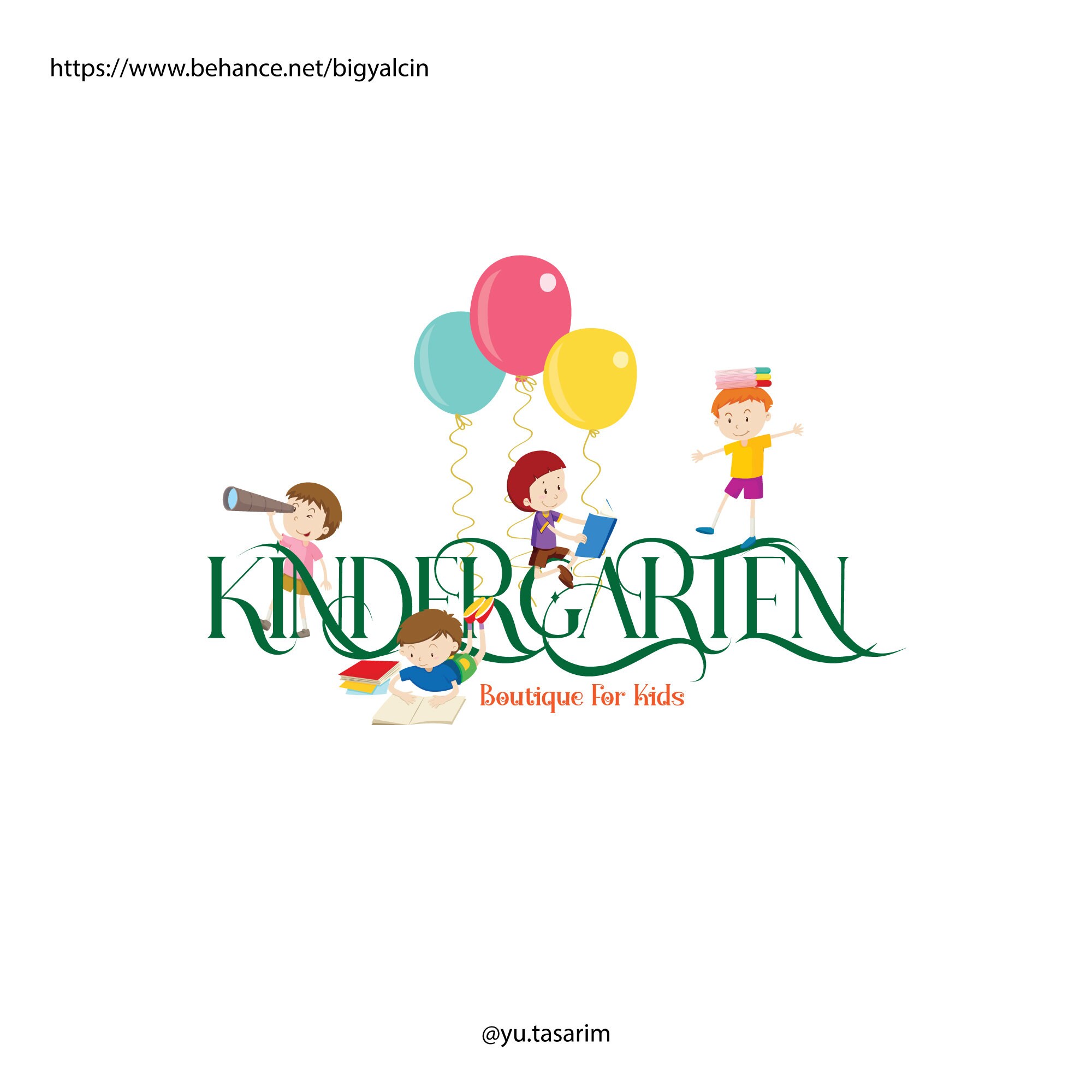 Kindergarten Logo Design / Preschool Logo / Kids Logo Template ...