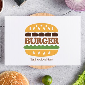 Custom Burger Logo Design Kit for Restaurant Owners / Fast Food Logo ...