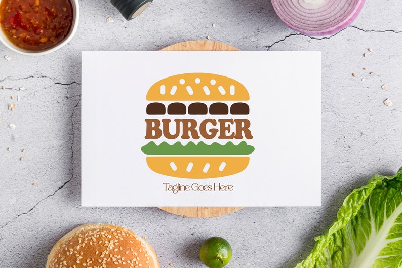 Custom Burger Logo Design Kit for Restaurant Owners / Fast Food Logo ...