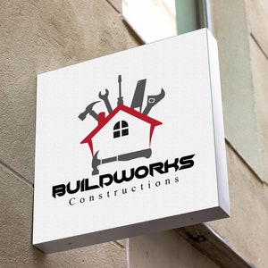 Editable Construction Logo / Logo for House Repair / Renovation Logo ...