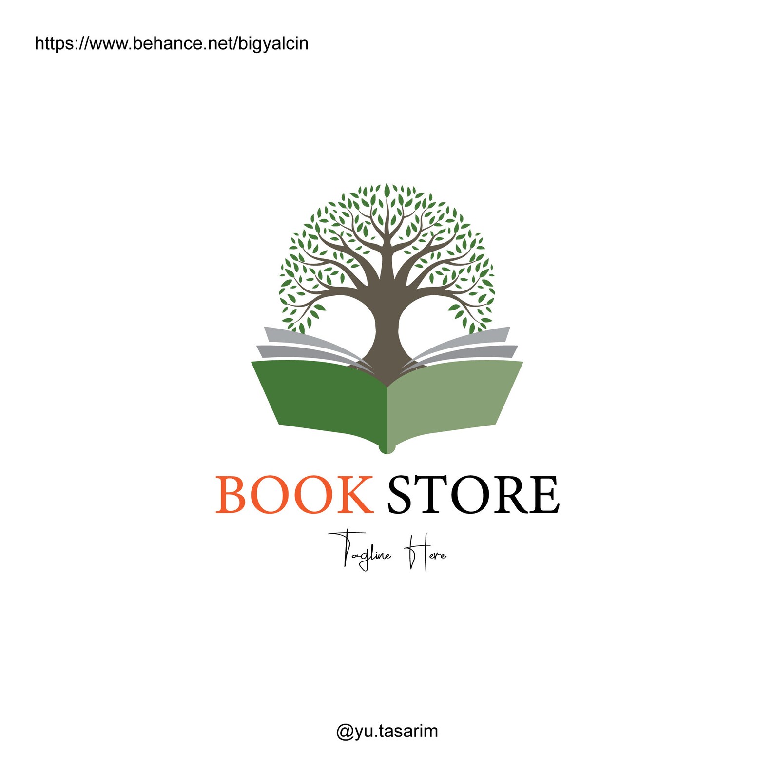 Book Logo Design / Book Shop Logo / Editable Book Store Logo / Book ...
