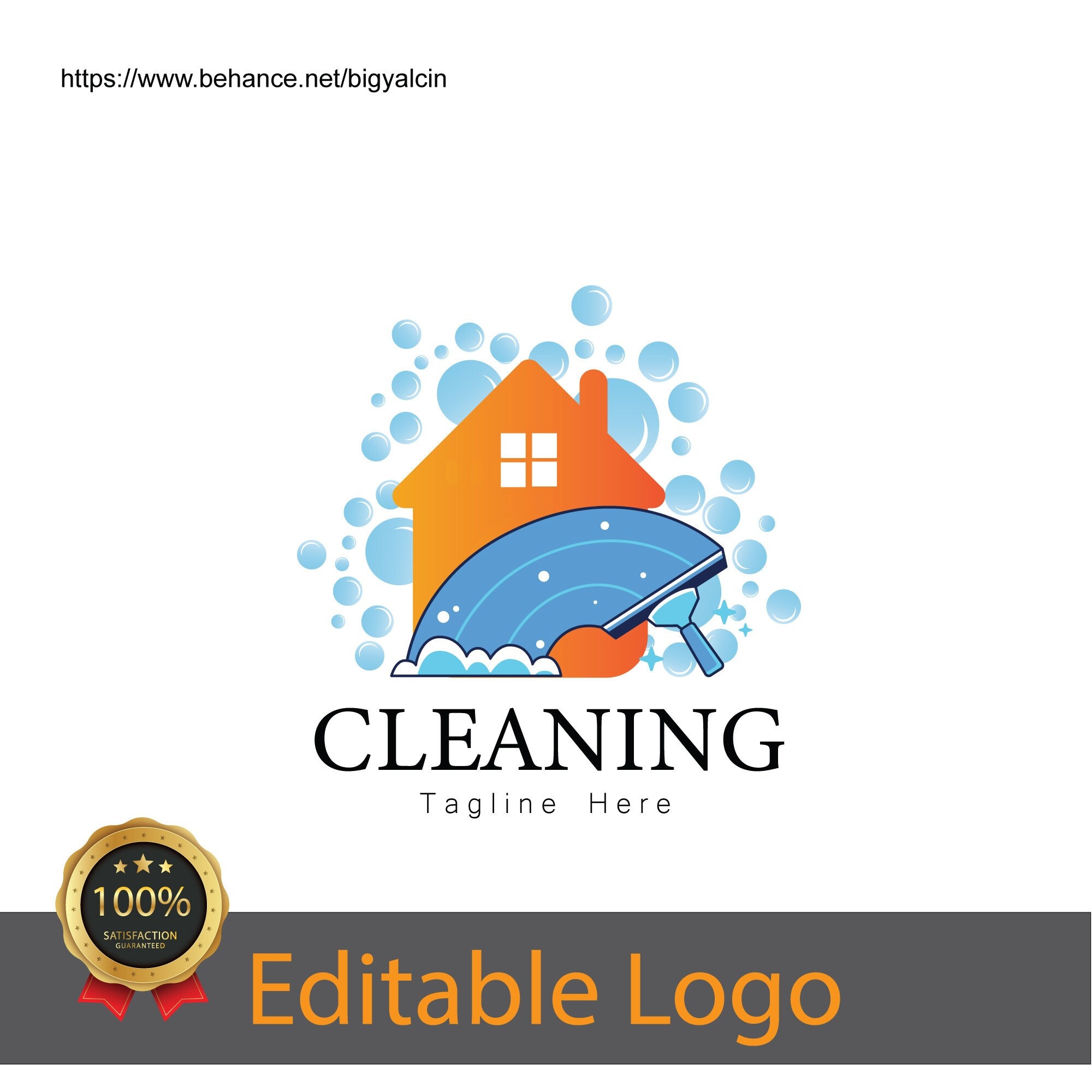 Premade Cleaning Service Logo Design / House Cleaning Logo ...