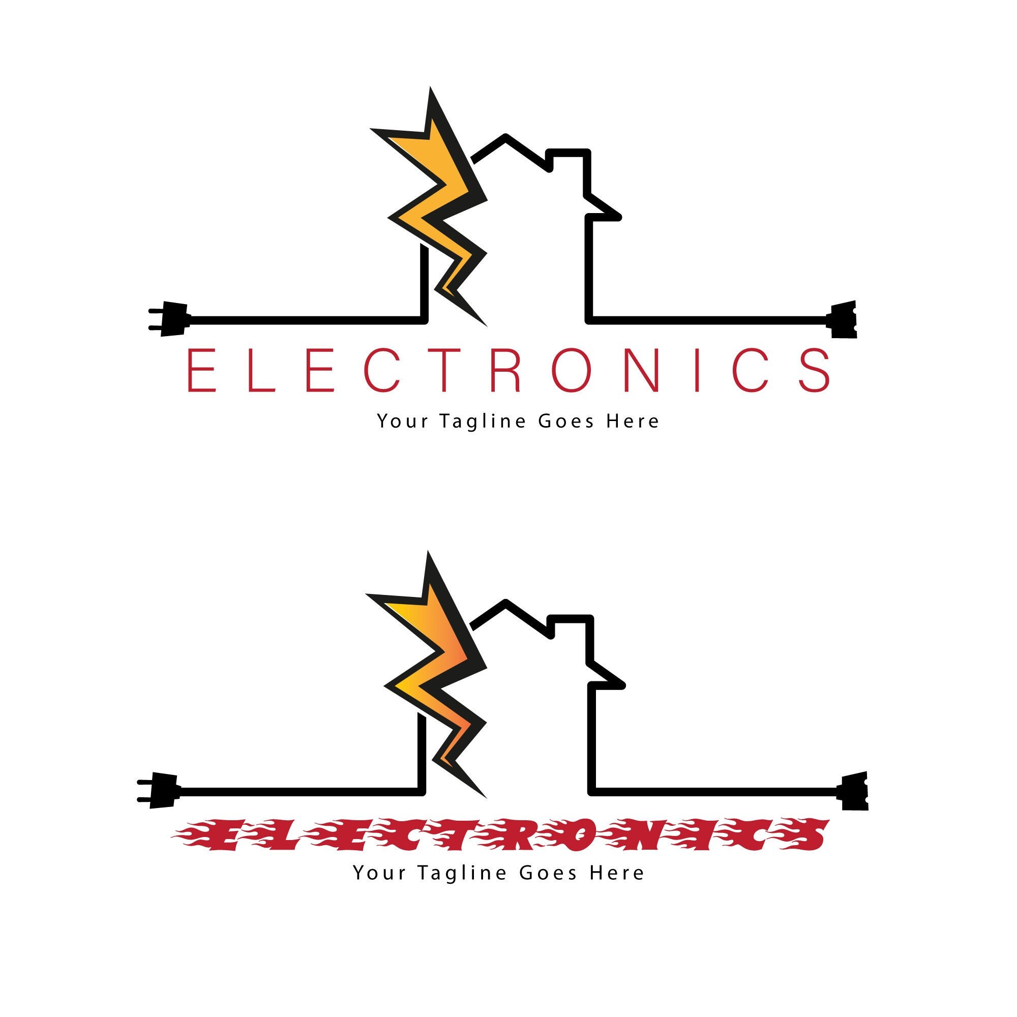 Electronics Store Logo / Electrical Logo With Two Alternatives ...