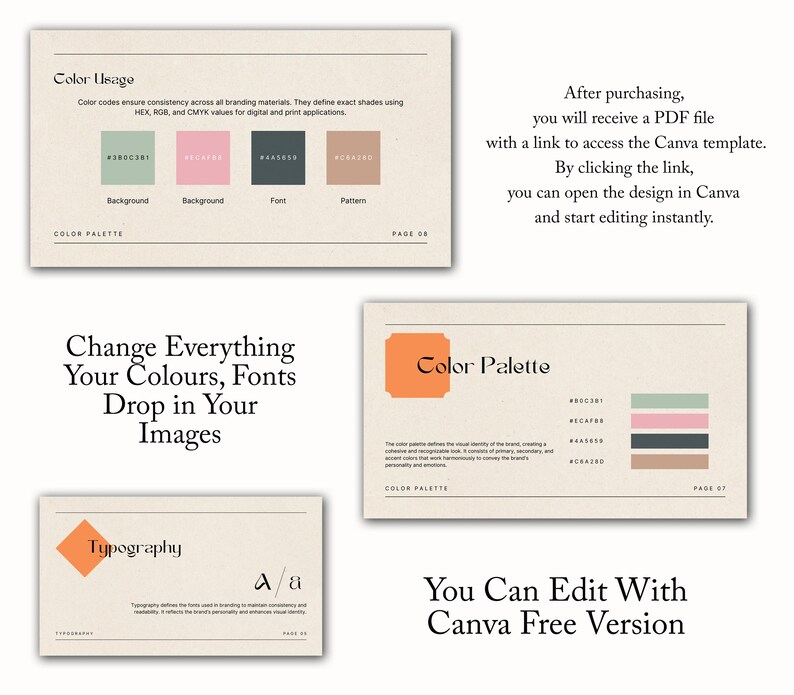 Bespoke Brand Guidelines PDF / Complete Visual Identity / Custom ...