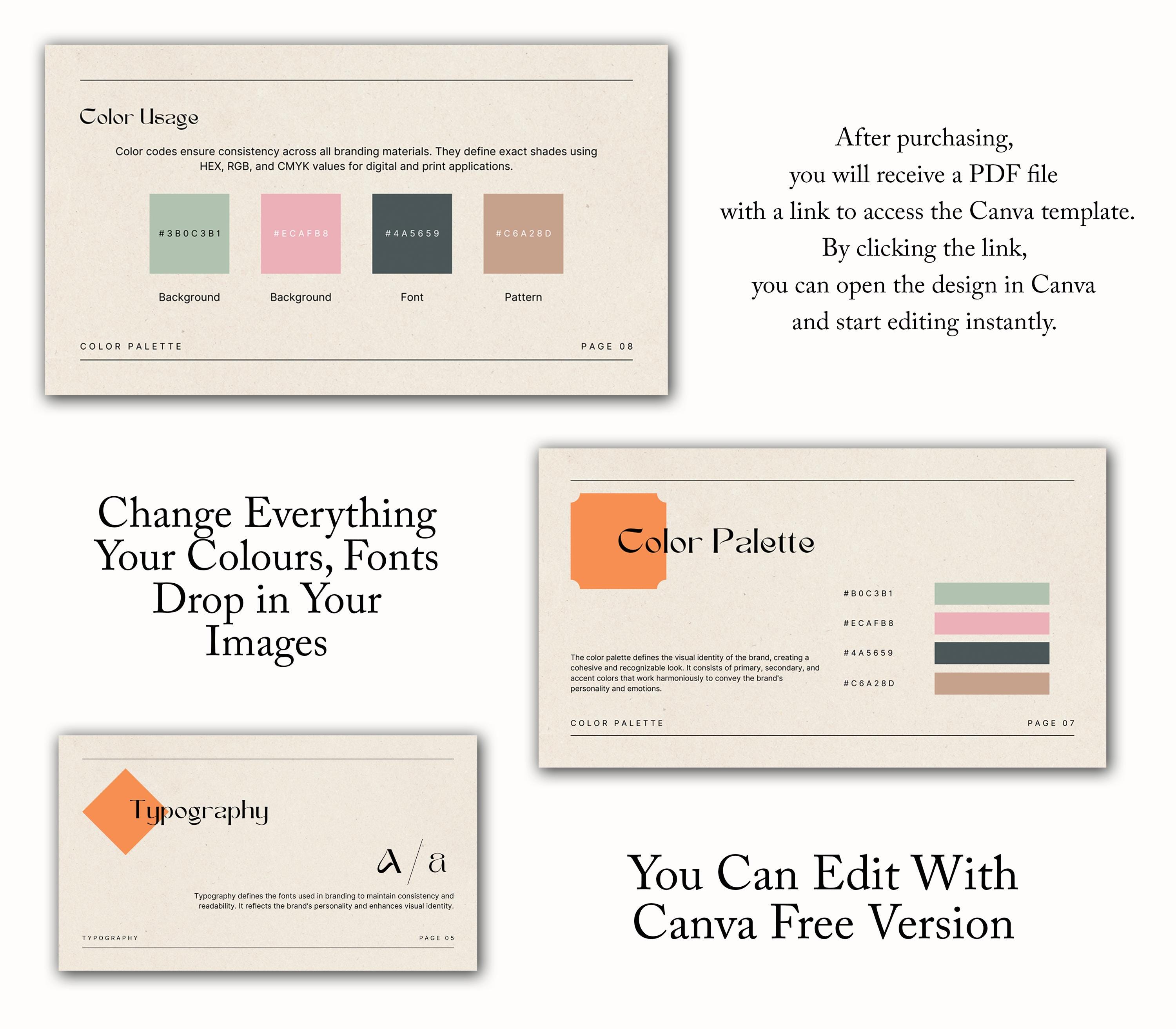 Bespoke Brand Guidelines PDF / Complete Visual Identity / Custom ...