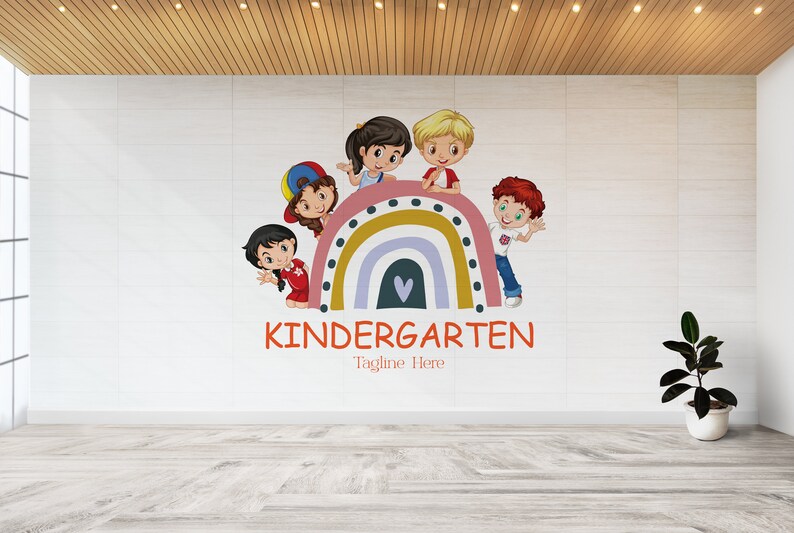 Diy Kindergarten Logo Design / Preschool Logo / Kids Logo Template ...