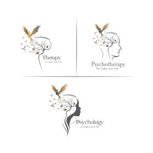 Therapy Logo Design: Brain & Phoenix, Mental Health (digital Download ...