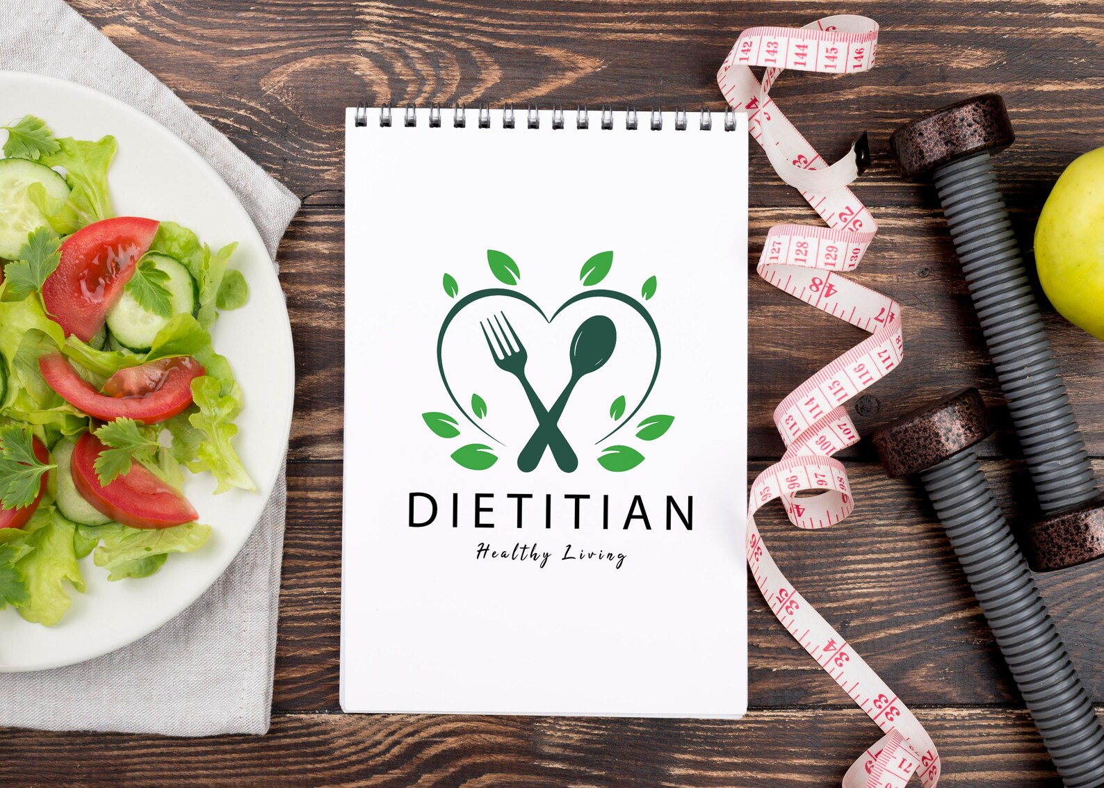 Custom Dietitian Logo Design: Modern Wellness Brand (digital Product ...