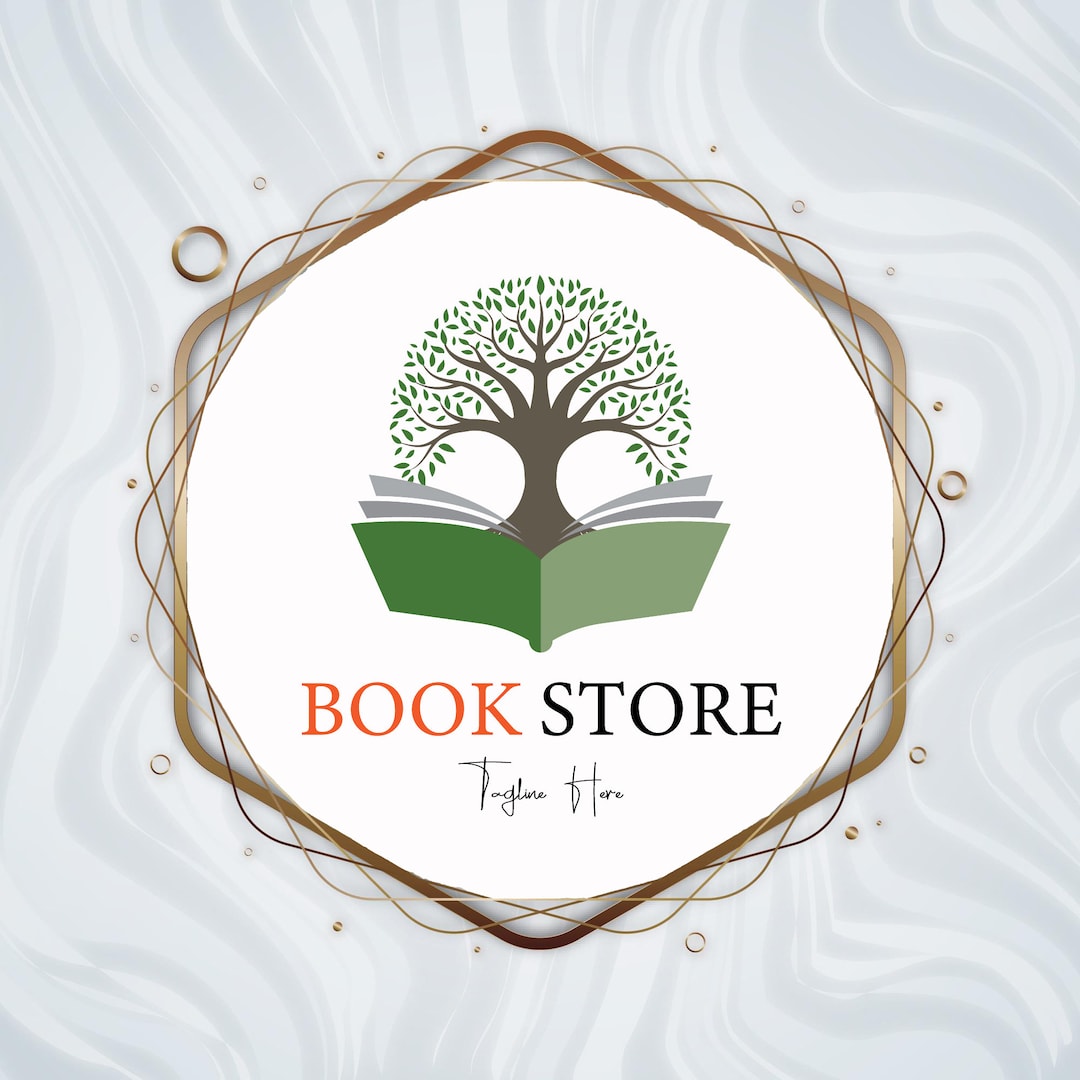 Book Logo Design / Book Shop Logo / Editable Book Store Logo / - Etsy