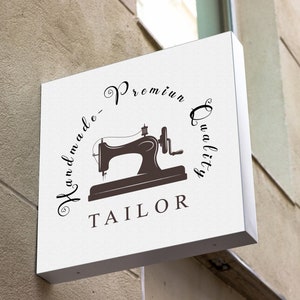 Tailor Logo Design With 3 Alternatives / 3 Pieces Editable Sewing Logo ...