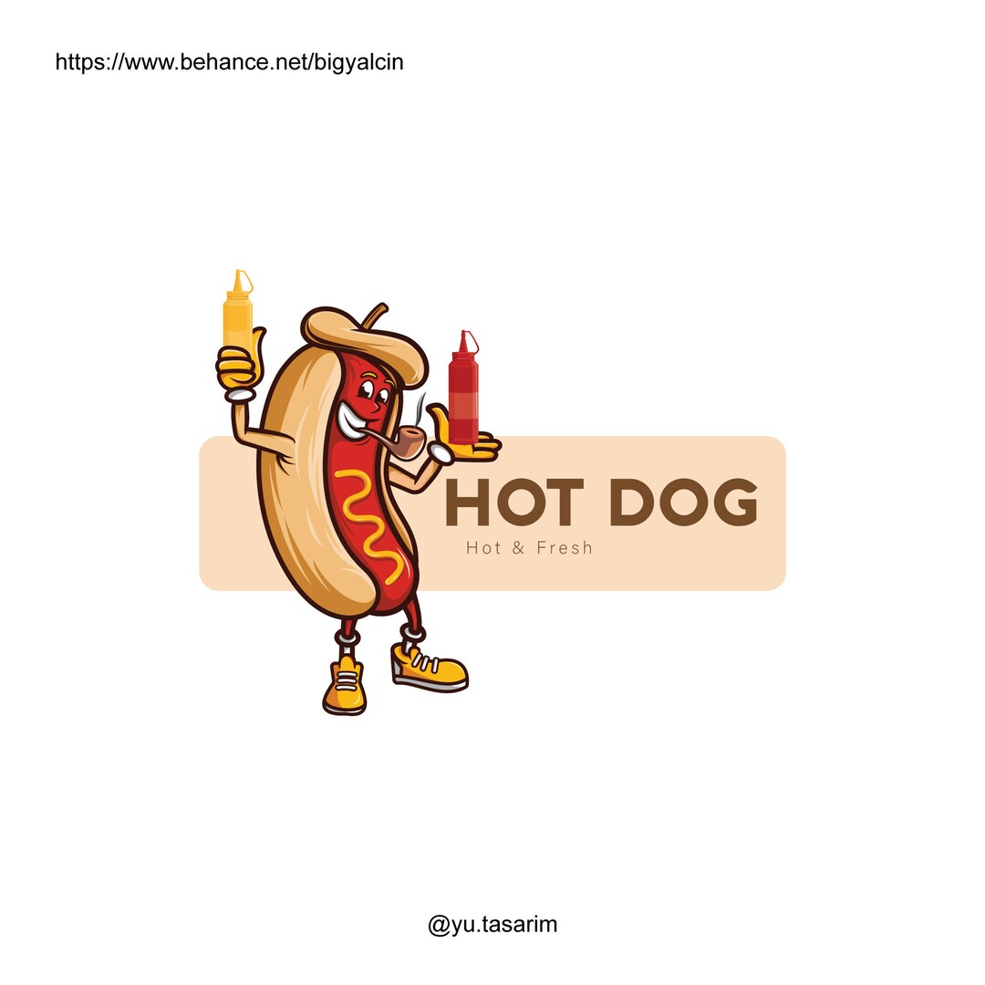 Hot Dog Logo Design / Fast Food Logo Design / Diy Restaurant - Etsy