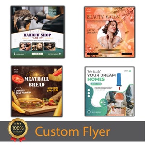 Custom Flyer Design Expert - Tailored Services for Your Brand Promotion / Bespoke Social Media ...