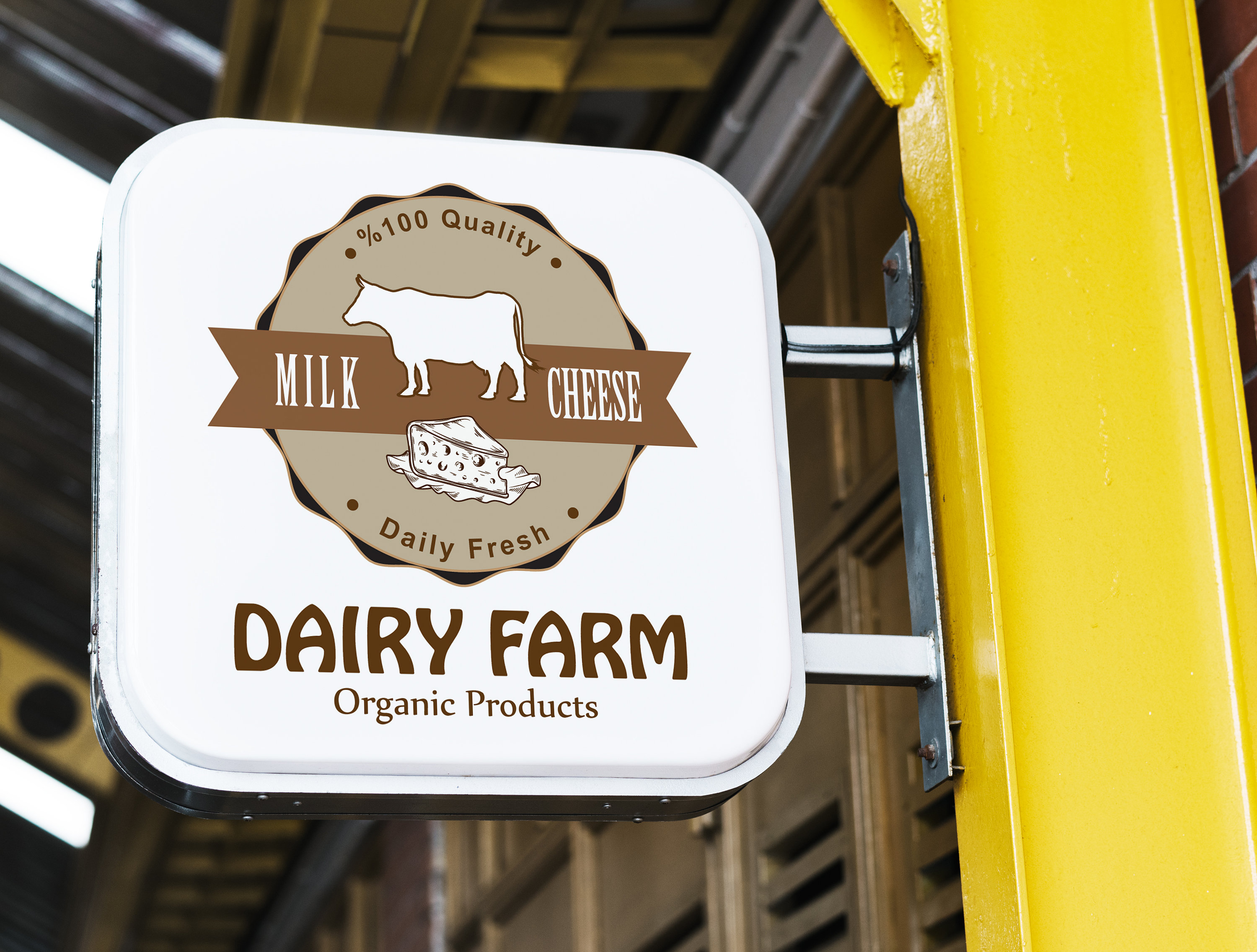 Dairy Logo Design / Cow Logo / Cheese Logo Template / Farm Logo ...