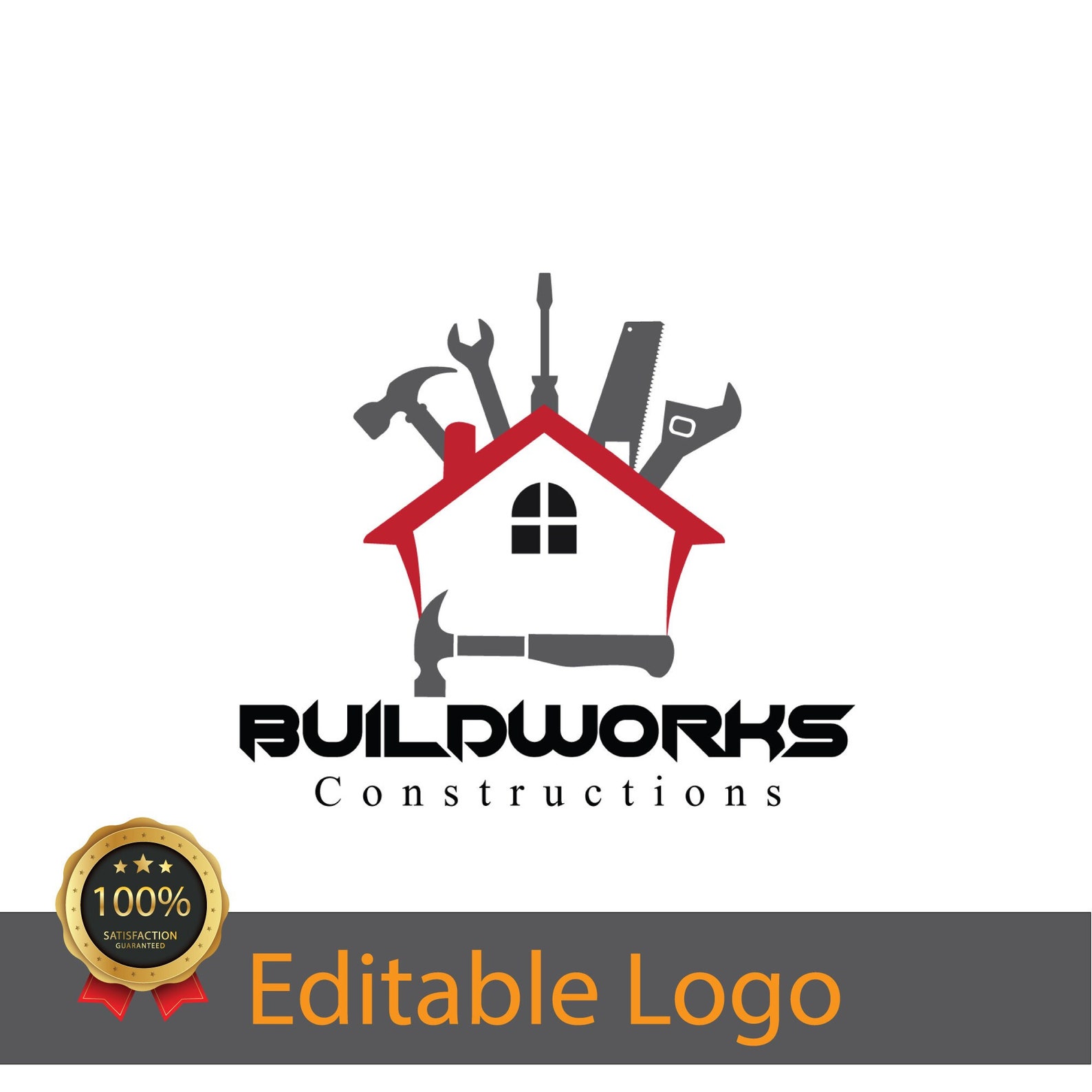 Editable Construction Logo / Logo for House Repair / Renovation Logo ...