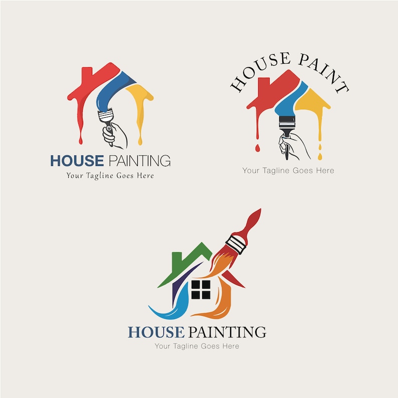 Custom Painting Logo Bundle Design Art for Business Identity / House ...