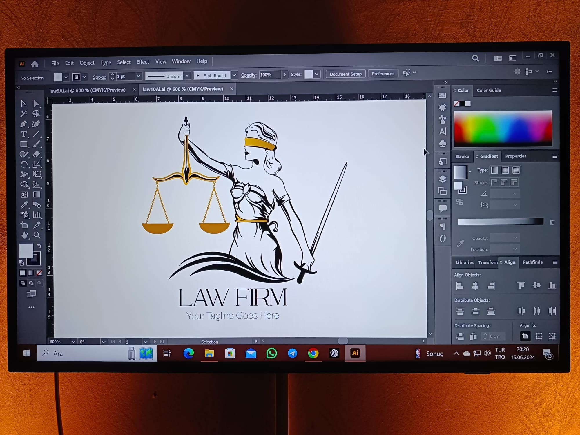 Law Firm Logo Design - Editable and Customizable / Custom Lawyer Logo ...