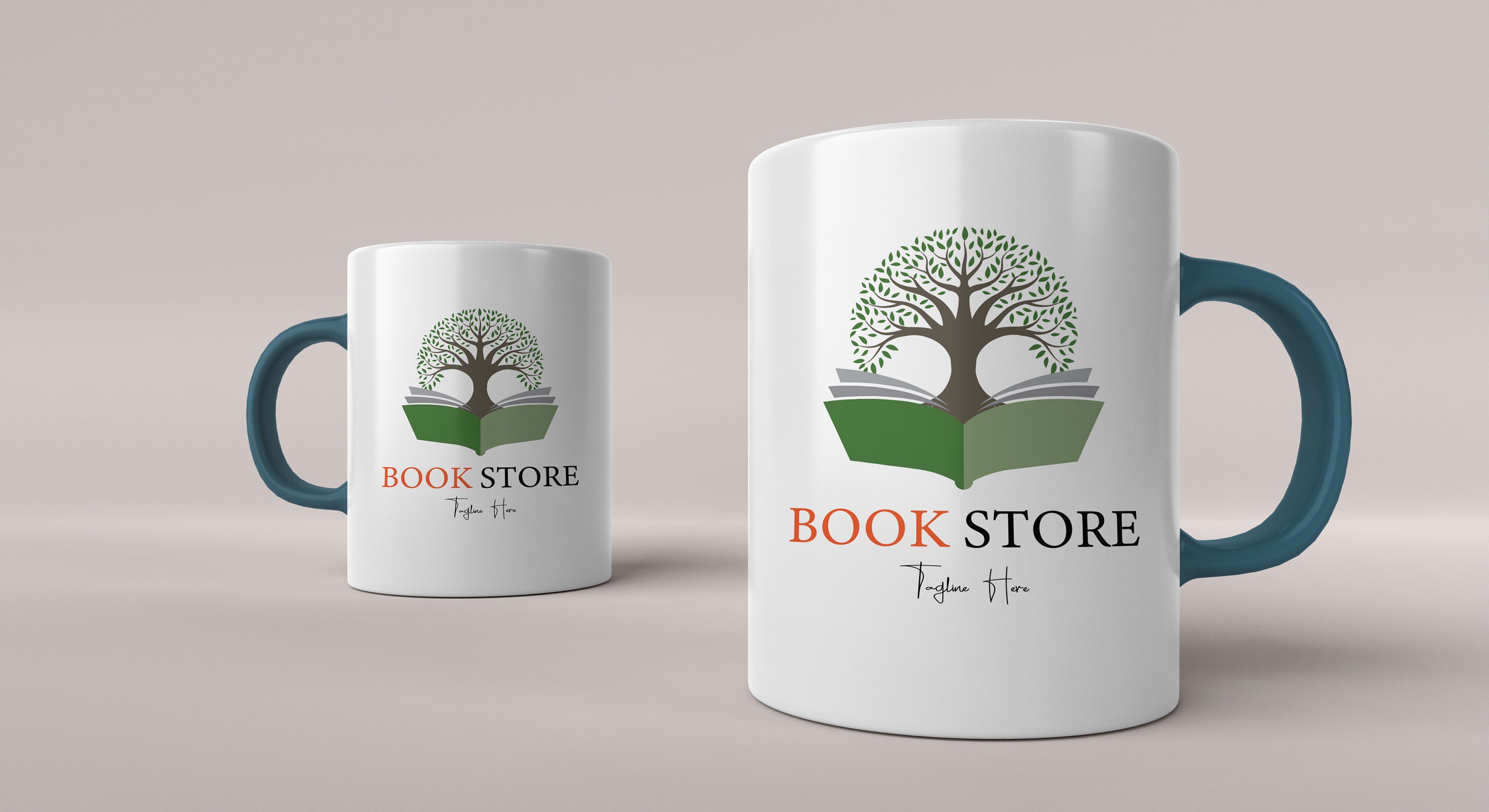 Book Logo Design / Book Shop Logo / Editable Book Store Logo / Book ...