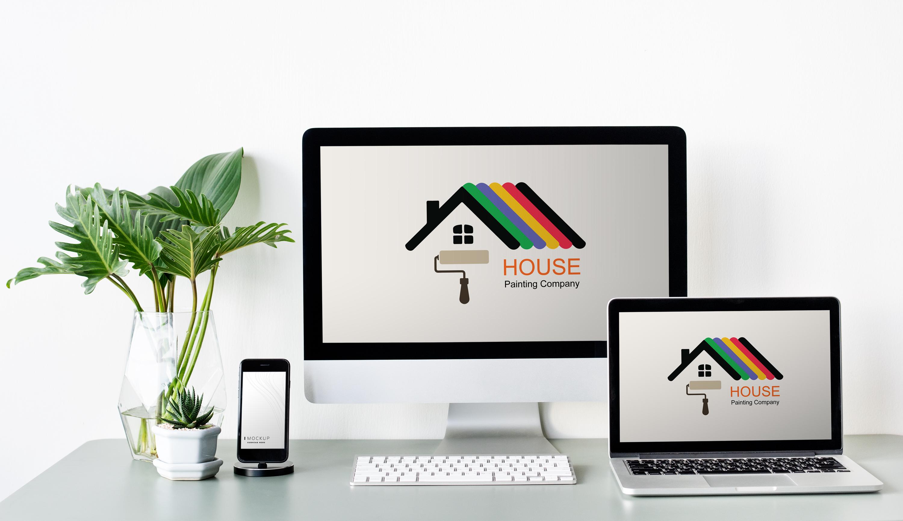Custom House Painting Logo / Renovation Business Branding (AI, PDF, JPG ...