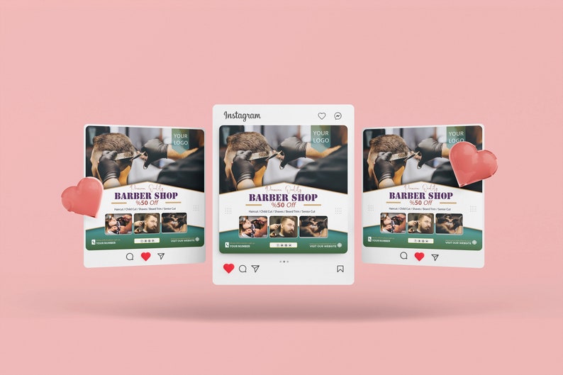 Editable Barber Shop Flyer Template / Haircut Social Media Design (PSD ...