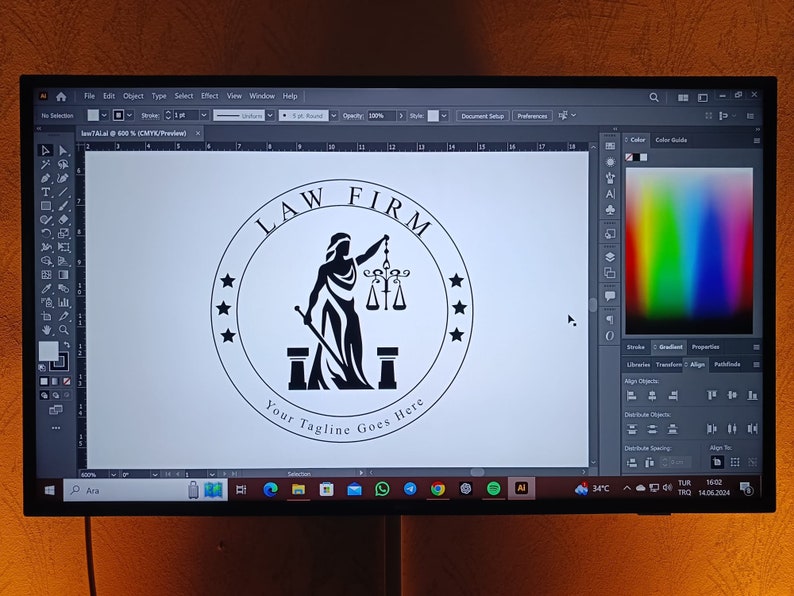 Custom Law Firm Logo Design: Professional Attorney Branding (digital ...