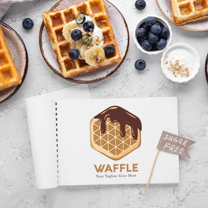 Delicious Waffle Logo - Logo for Ice Cream and Dessert Shops / Logo for ...