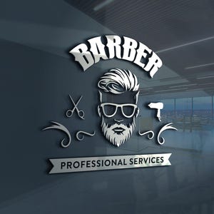 Modern Barber Logo - Perfect for Stylish Barbershops / Elegant Haircut ...