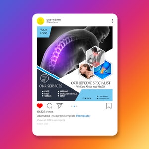 Physiotherapist - Approved Instagram Post & Social Media Template ...