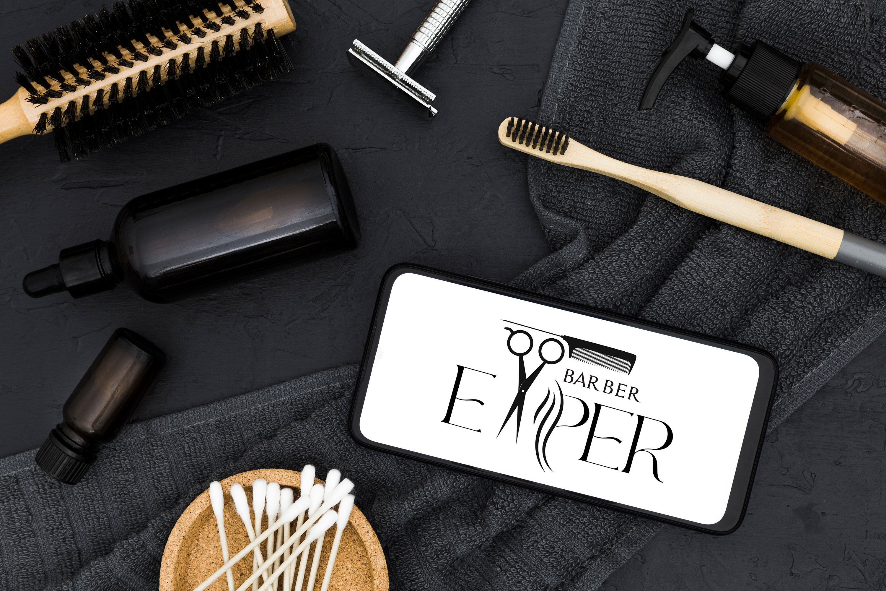 Barber Logo / Hair Stylist Logo / Editable Barber Shop Logo / - Etsy