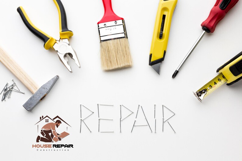 Home Repair Service Logo / Renovation Logo Design / Construction Logo ...